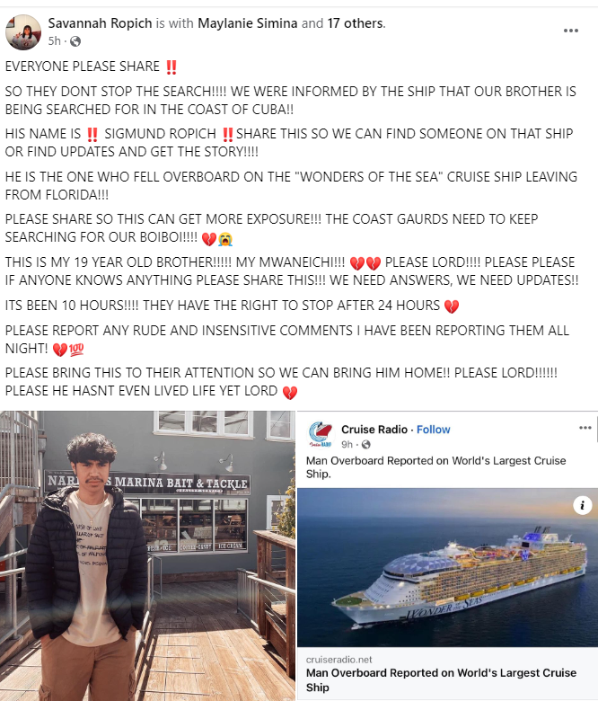 Man Overboard From Wonder of the Seas - Why Hasn't Royal Caribbean ...